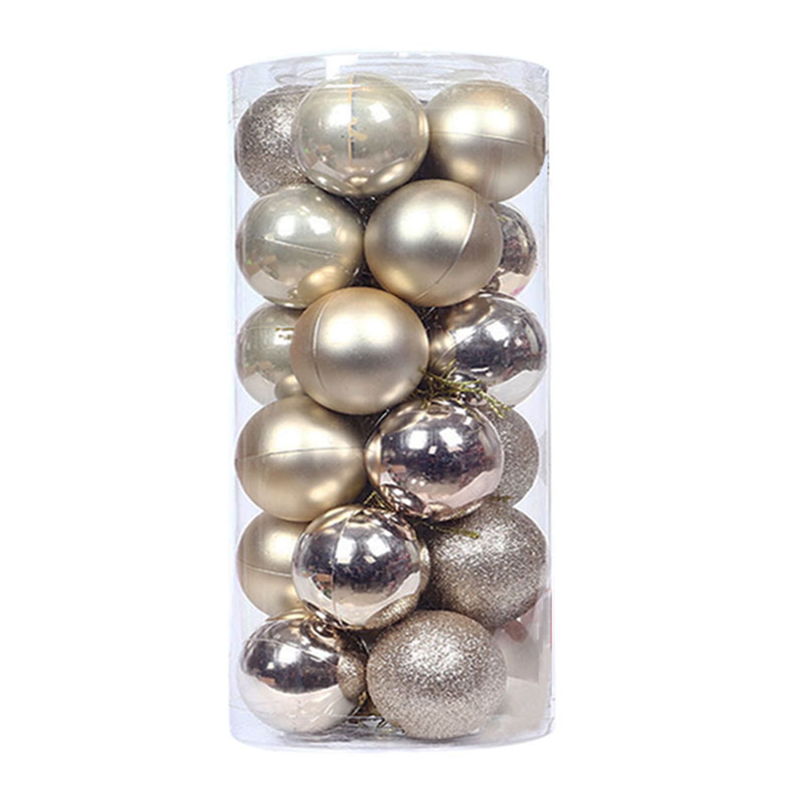 HEVIRGO 24Pcs Christmas Ball Shiny Christmas Tree Hanging Ball Ornament ...