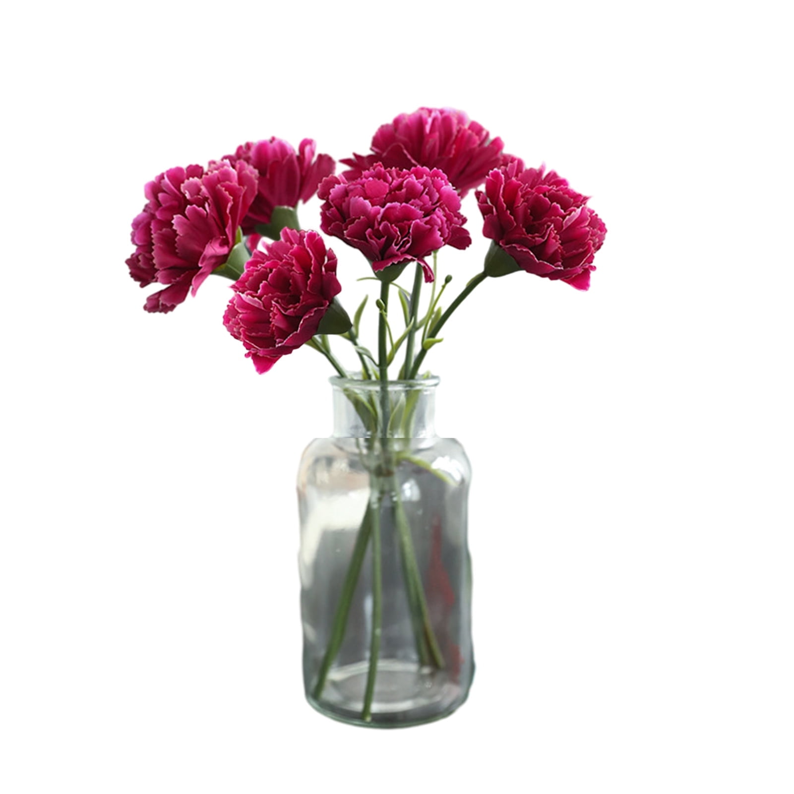 HEVIRGO 24Pcs Faux Silk Flower Material Artificial Carnation Flower ...