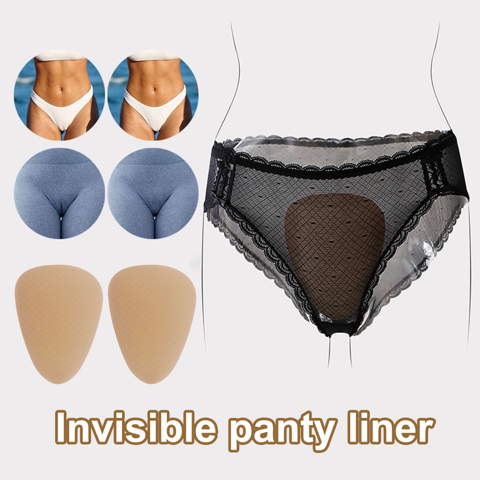 HEVIRGO 2Pcs Camel Toe Concealer Women Traceless Invisible Camel Toe Underwear Cover Seamless ...