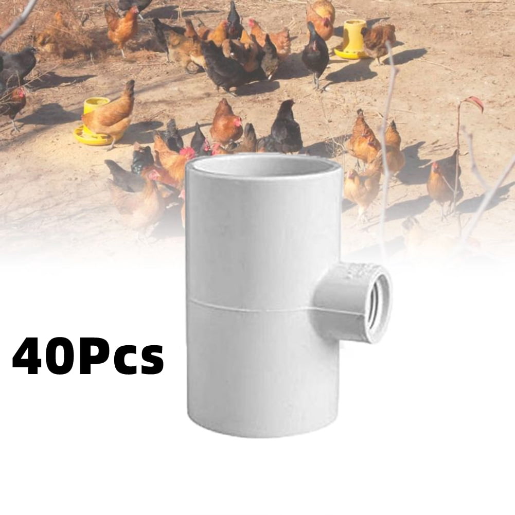 HEVIRGO 40 Pack Poultry Automatic Water Feeder Waterer Drinker Watering ...