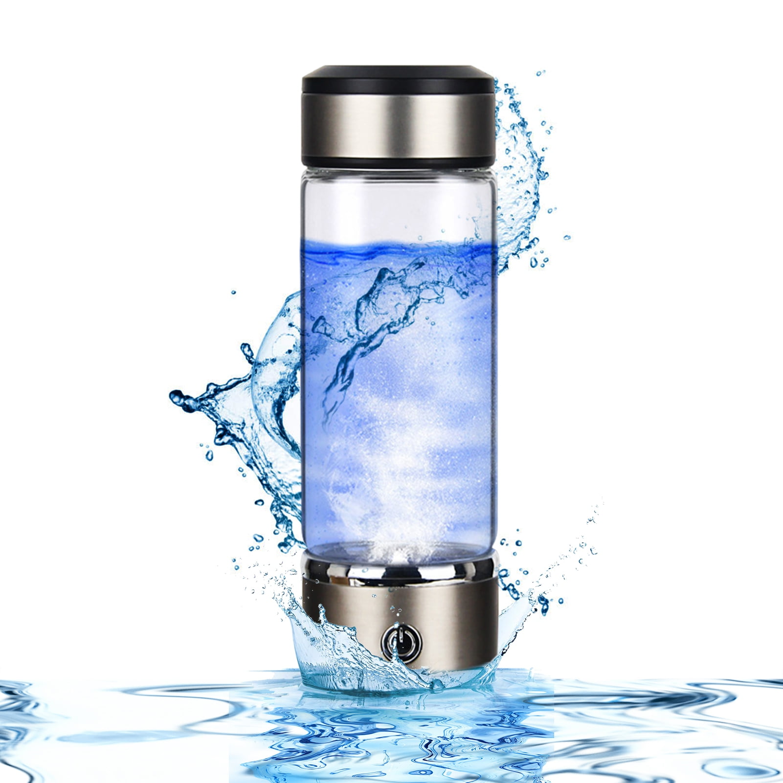 HEVIRGO 420ML Hydrogen Water Ionizer Cup, Portable Rechargeable Rapid Electrolysis Hydrogen-rich ...