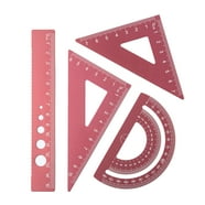 Mr. Pen Geometry Set, 4 Pack - Metal Protractor, Aluminum Ruler, Set ...