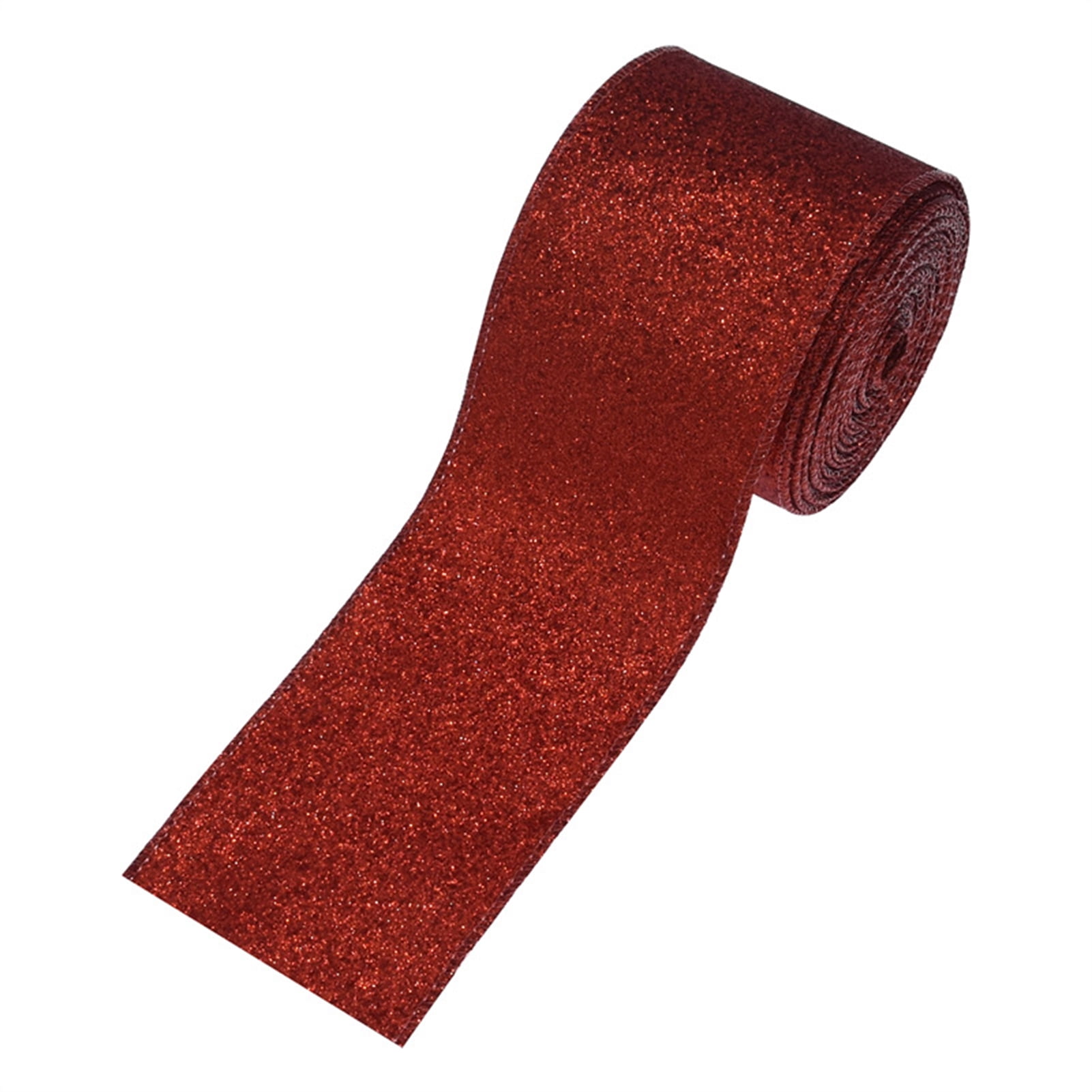 HEVIRGO 4cm/6cm Christmas Ribbon Glitter High Gloss Multi-colors Tear ...