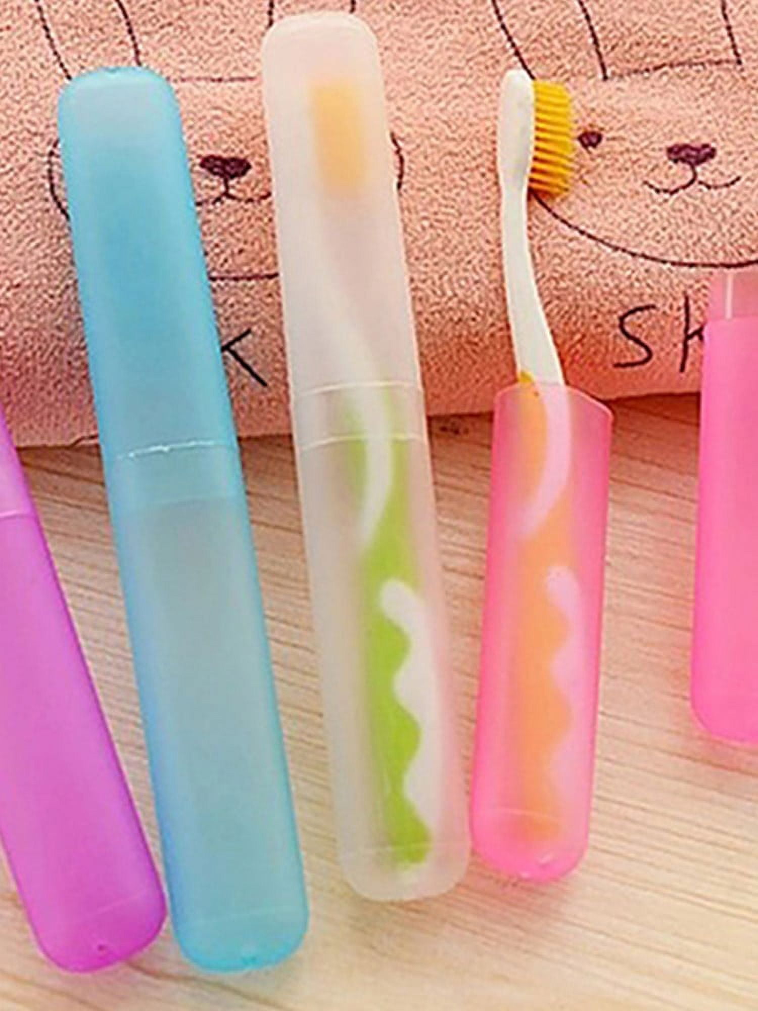 HEVIRGO 5PCS Portable Travel Hiking Camping Toothbrush Holder Case Tube ...