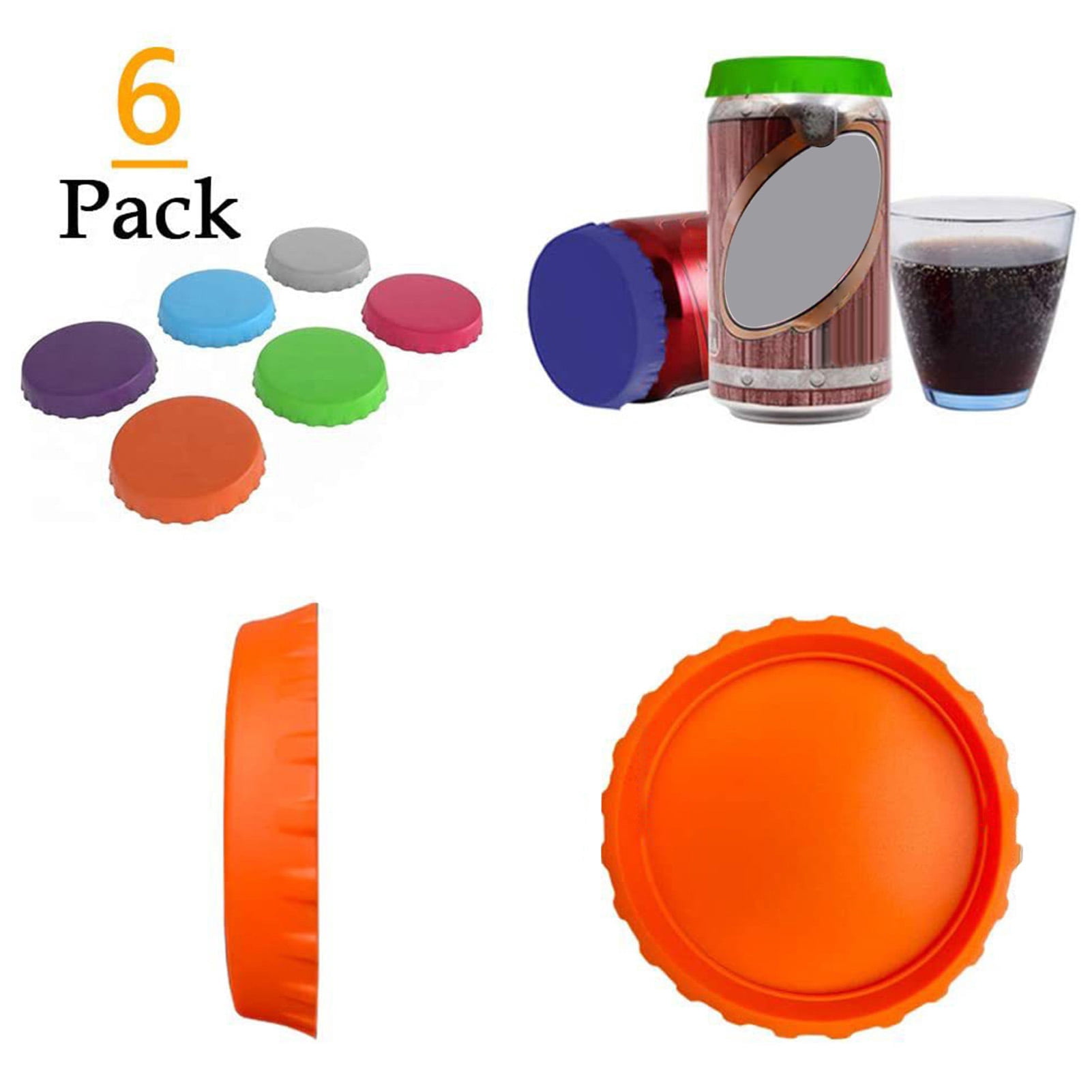 HEVIRGO 6Pcs Soda Can Lid, Leakproof Drink Can Topper Cover, Good ...