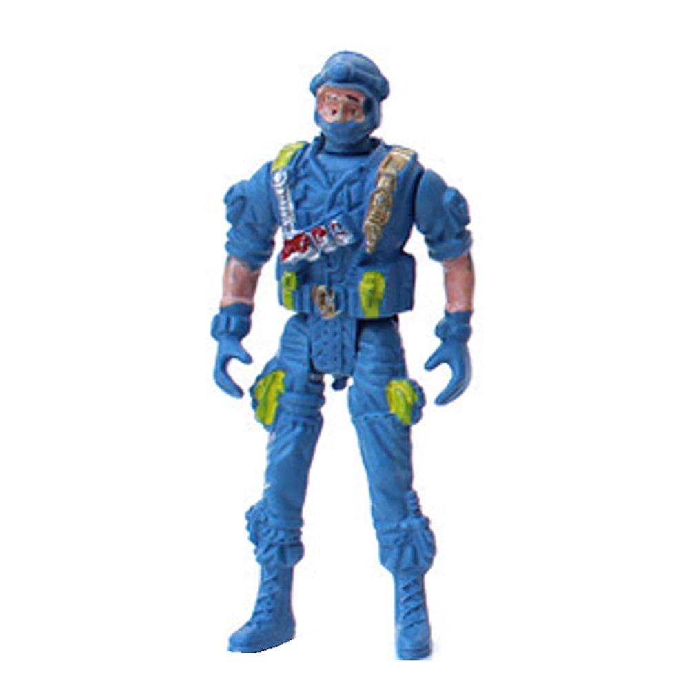HEVIRGO 9cm Mini Kids Plastic Military Soldier Model Army Men Figure ...