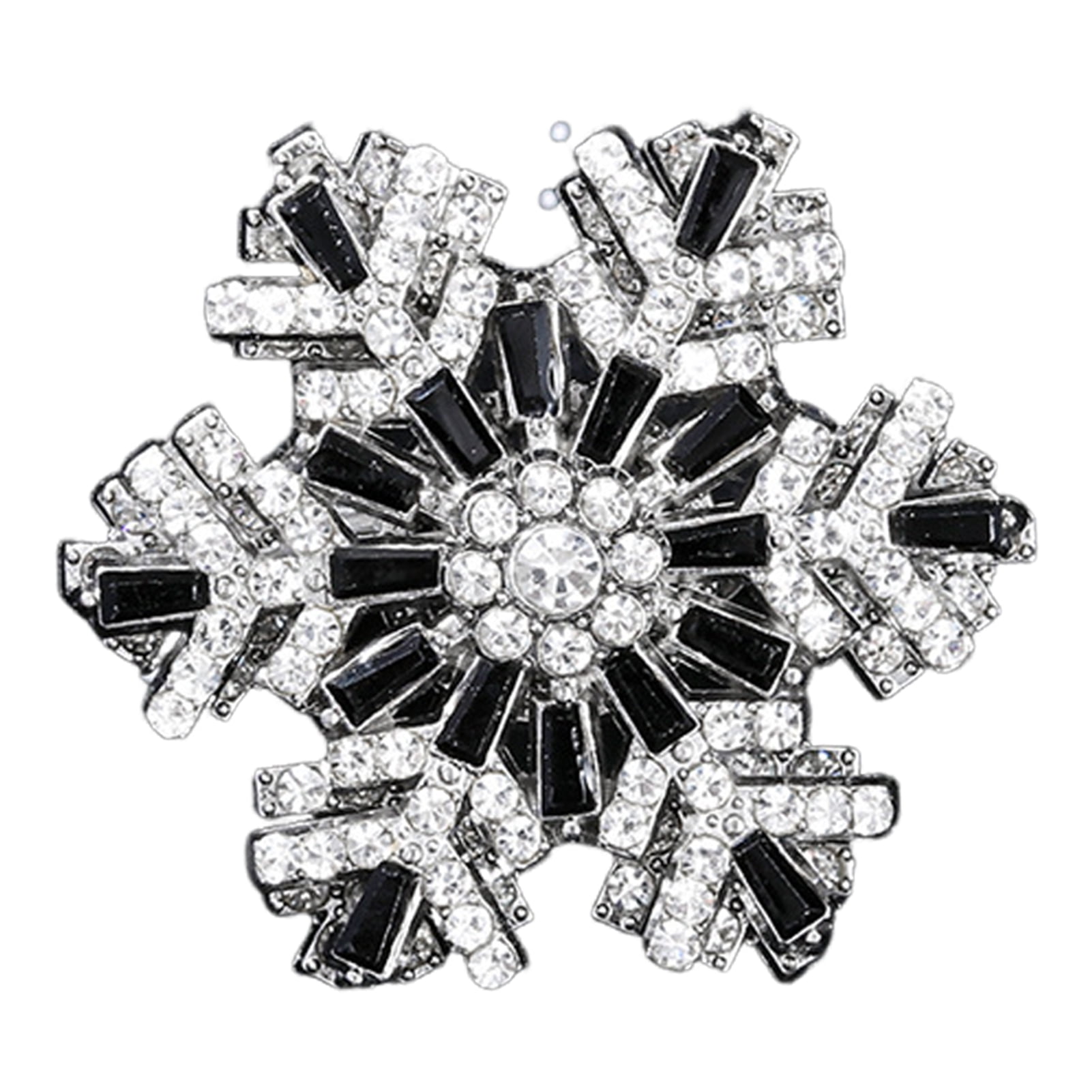 HEVIRGO Brooch Pin Snowflake Shape Shiny s Pin with Rotating Outer ...