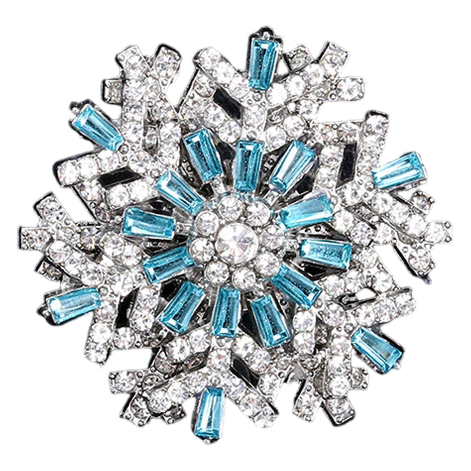 HEVIRGO Brooch Pin Snowflake Shape Shiny s Pin with Rotating Outer ...