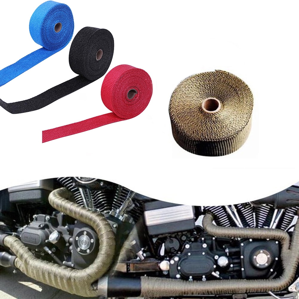 HEVIRGO Car Motorcycle Exhaust Pipe Wrap Insulation Heat-Proof Strip ...