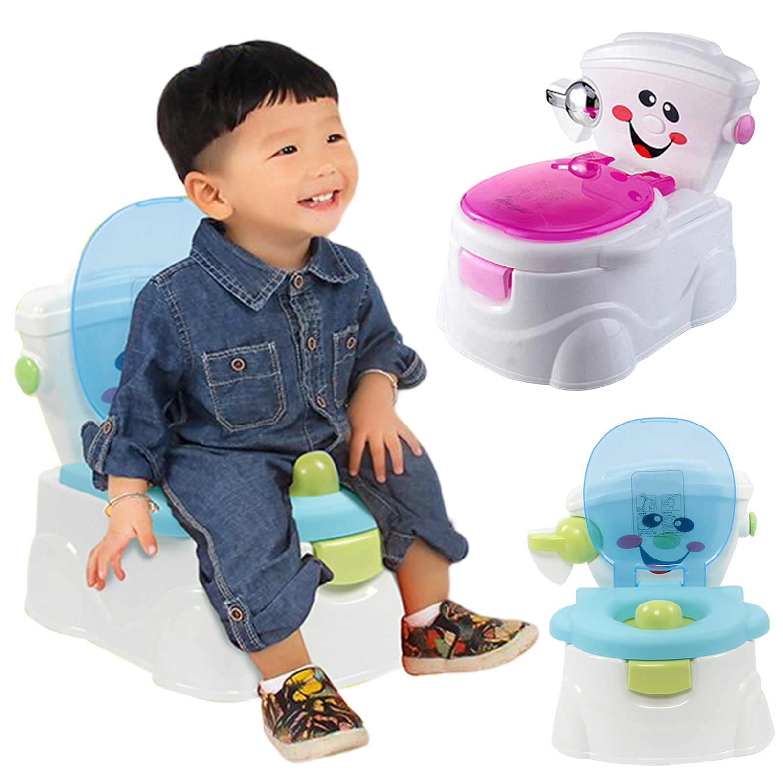 HEVIRGO Children Toilet with Lid Detachable Drawer Separation Type Kids ...
