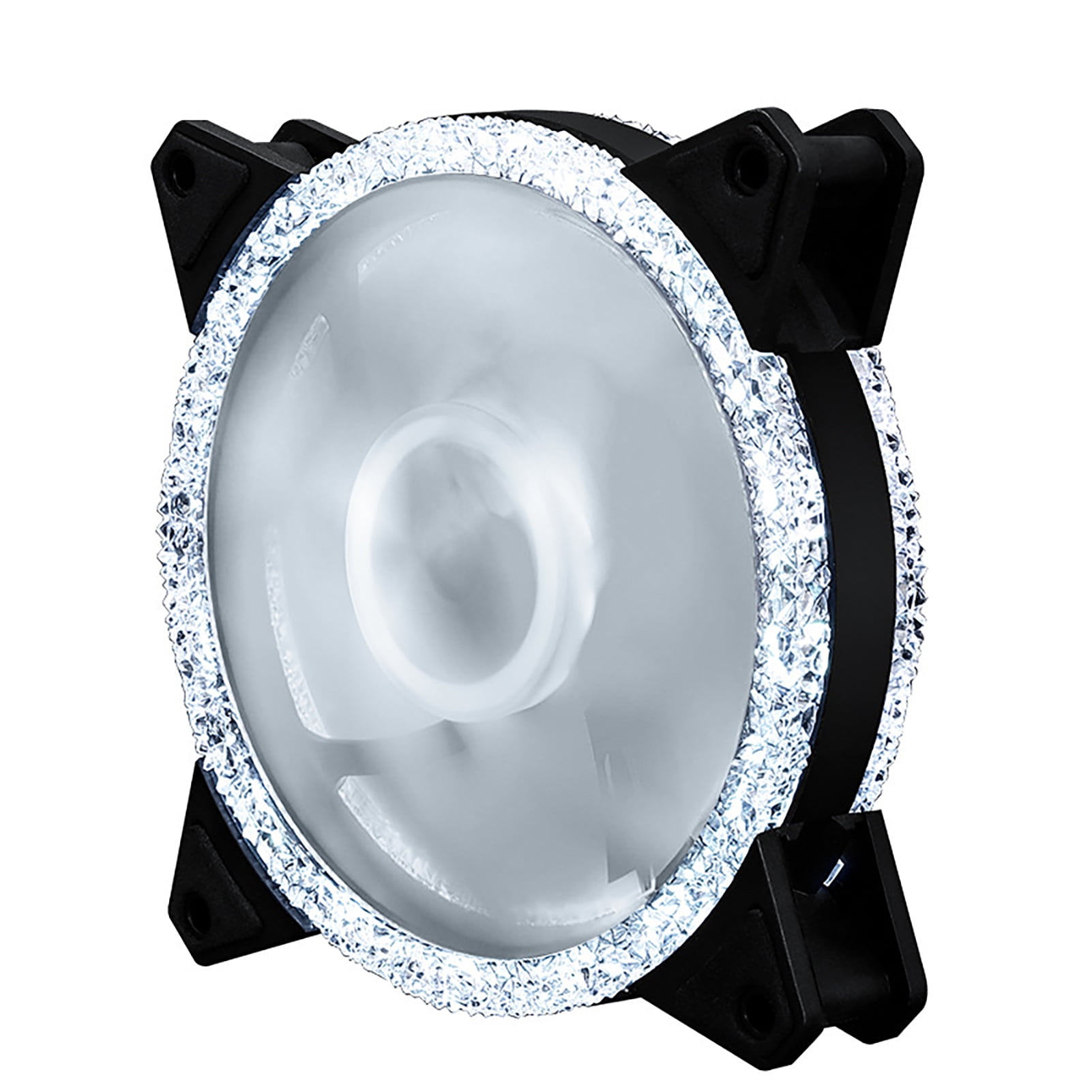 HEVIRGO Computer Case Fan Mute Adjustable 12cm RGB Lights PC Cooling ...