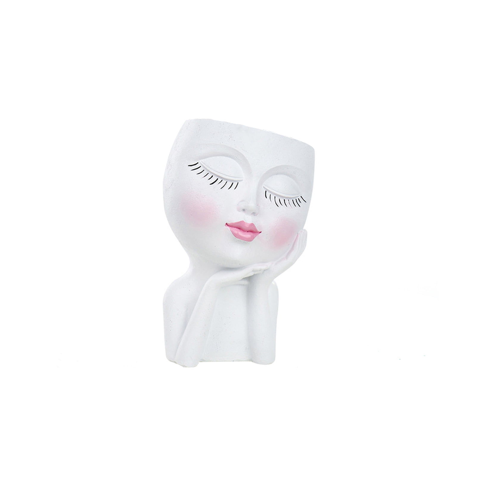 HEVIRGO Face Flower Pot, Smooth Edge Human Face Prop Cheek Flat Head ...