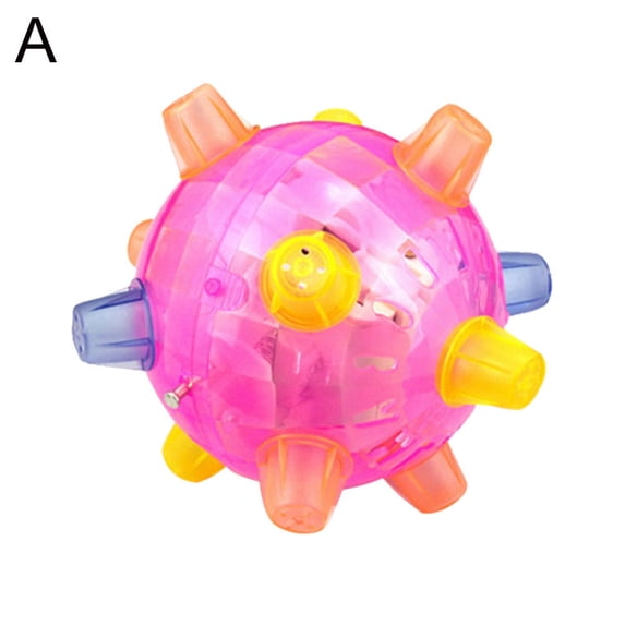 HEVIRGO Funny Flashing LED Light Bouncing Dancing Music Ball Kids Toy ...