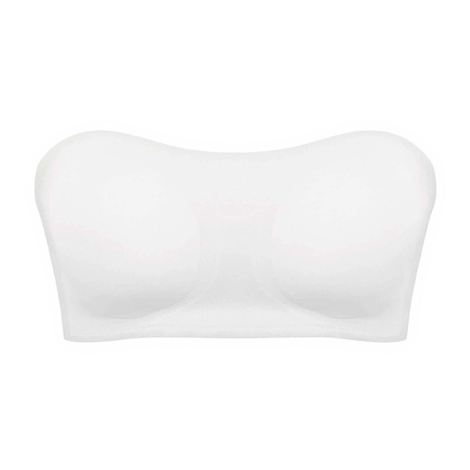 HEVIRGO Invisible Bra with Side Breast Buttons Half Cup Size Contoured ...