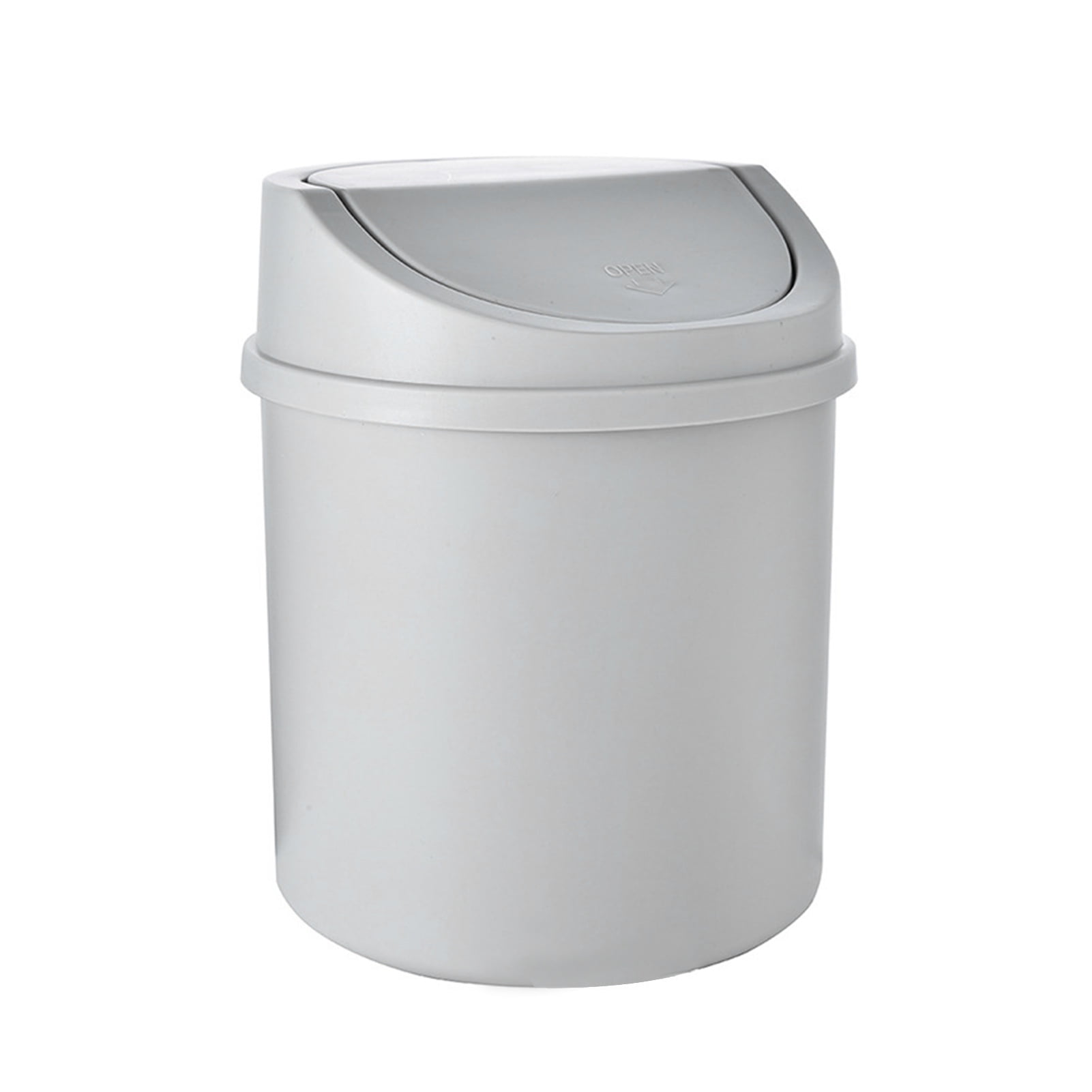 HEVIRGO Mini Trash Can Reusable Space Saving PP Plastic Cylindrical ...