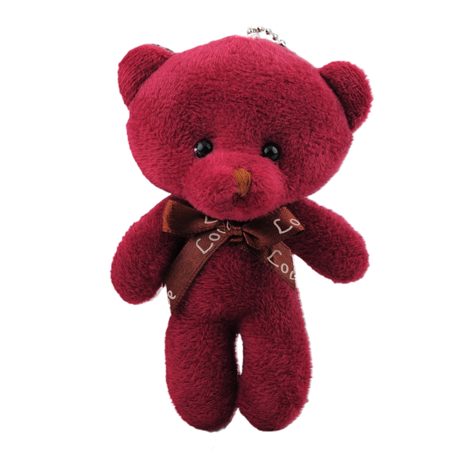 HEVIRGO Plush Pendant Bear Shape Cute Face Lovely Mini Plush Conjoined ...