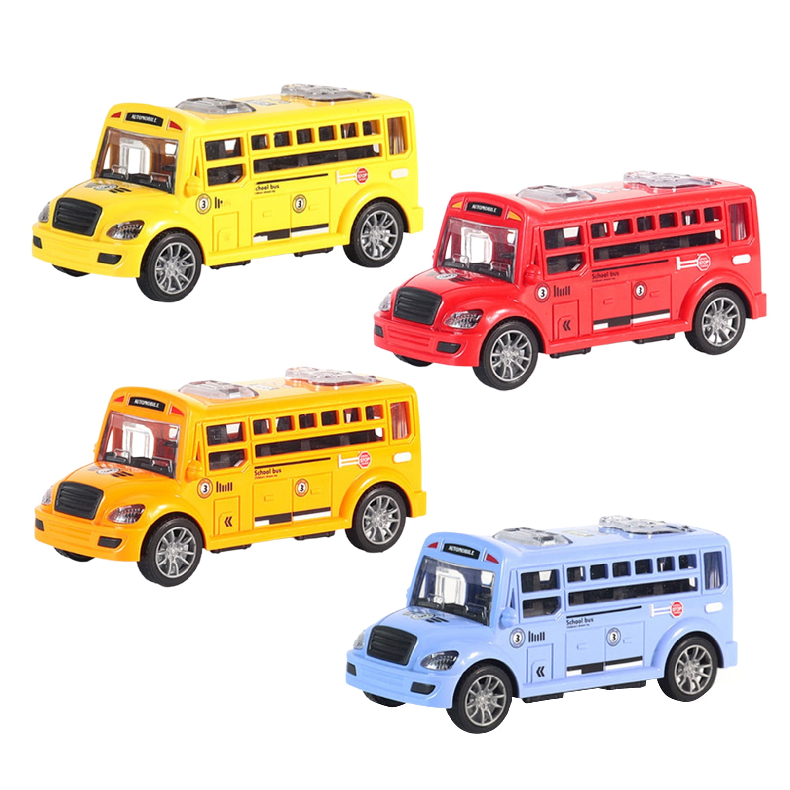 HEVIRGO School Bus Toy, Simulated Fall-resistant Inertial School Bus ...
