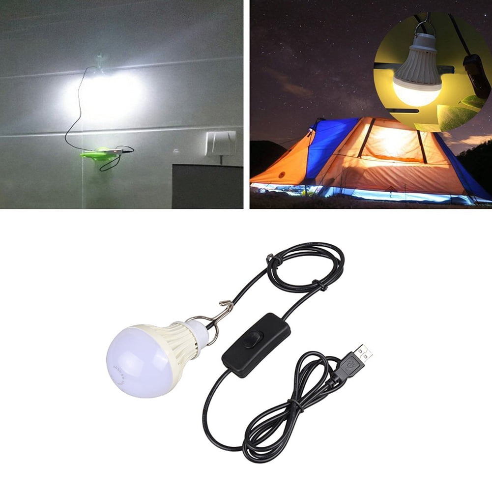 HEVIRGO USB LED Bulb USB LED Bulb 5V Light for Camping Hiking Room ...