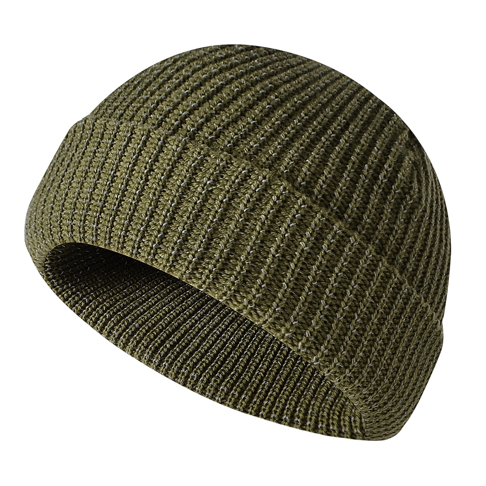 HEVIRGO Unisex Knitted Hat Reflective at Night High Elasticity Folded ...