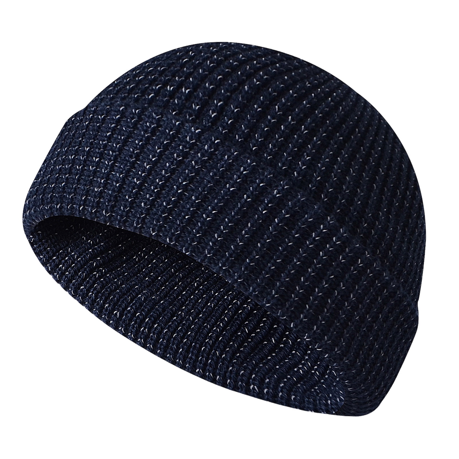 HEVIRGO Unisex Knitted Hat Reflective at Night High Elasticity Folded ...