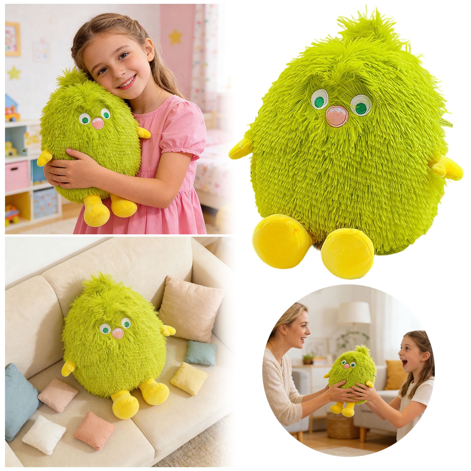HEWANG Mon-ster Plush with Horn 20in Cute Face Mon-ster Stuffed Animal ...