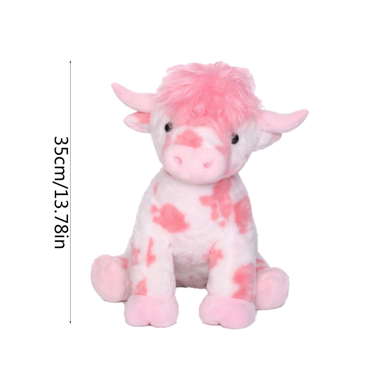 HEWANG Pink Cow Stuffed Animal, Cute Plushies Cow Gifts, Realistic Cute ...