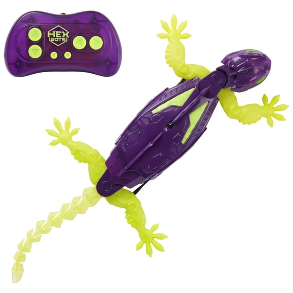 HEX BOTS Glow-in-the-Dark Wall Crawler Gecko, Robot Toys for Kids Ages ...