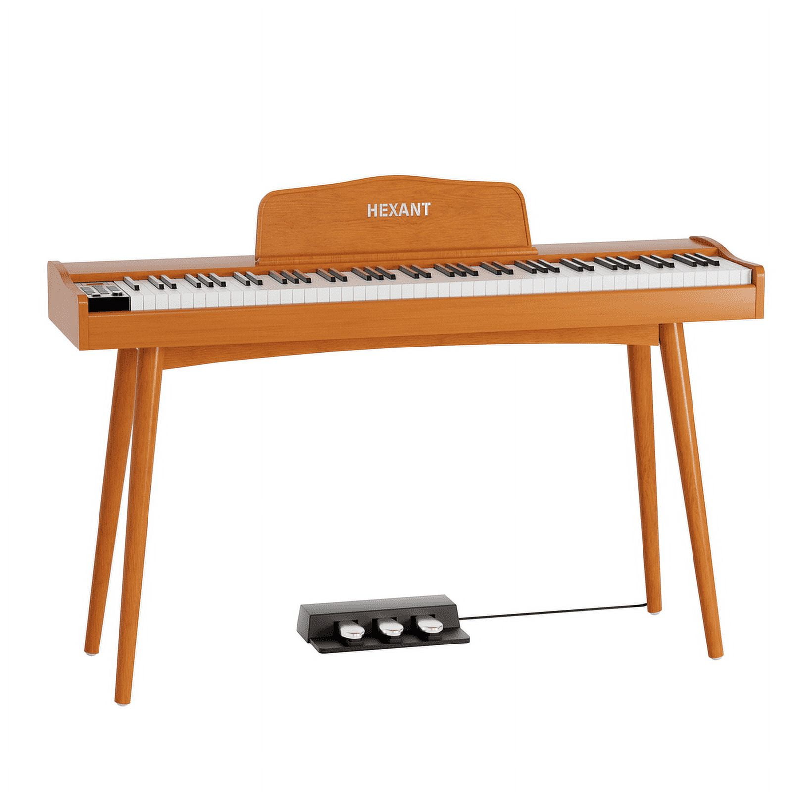 HEXANT 88- Key Hammer Weighted Digital Piano Keyboard, Wooden Electric Heavy Hammer Weighted ...