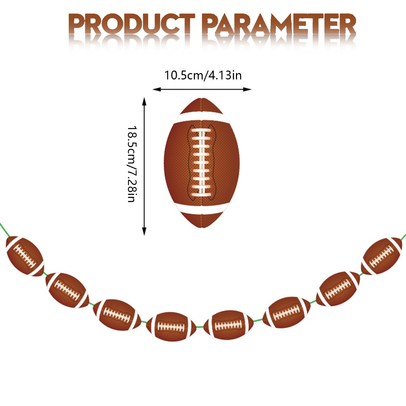 HEXBOOYOO 2025 New Arrival Football Garland Banner Football Party ...
