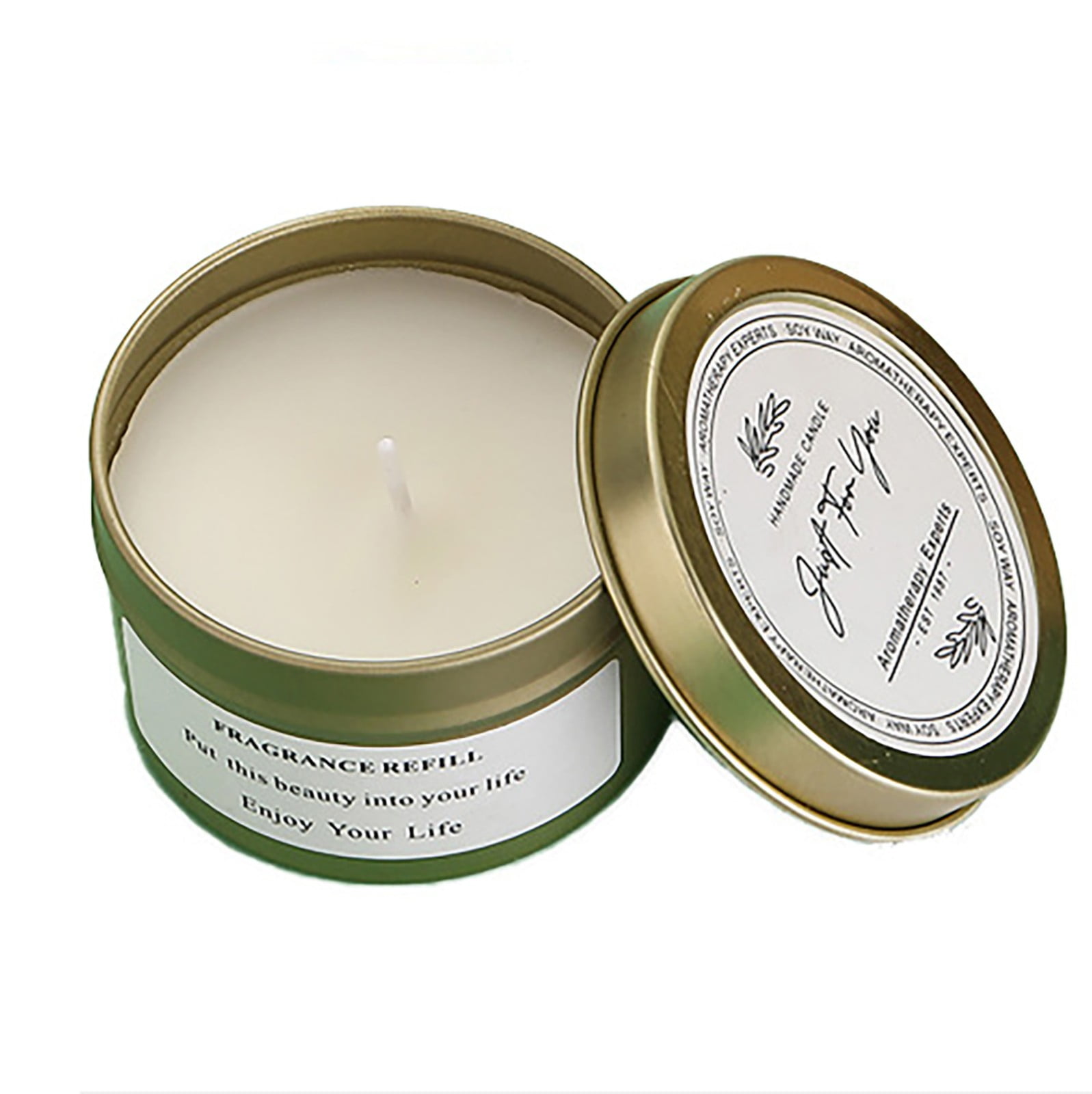 HEXBOOYOO 2025 New Arrival Soy Wax Blend Travel Candle Tin, Dark Ebony Wood, Douglas Fir and ...