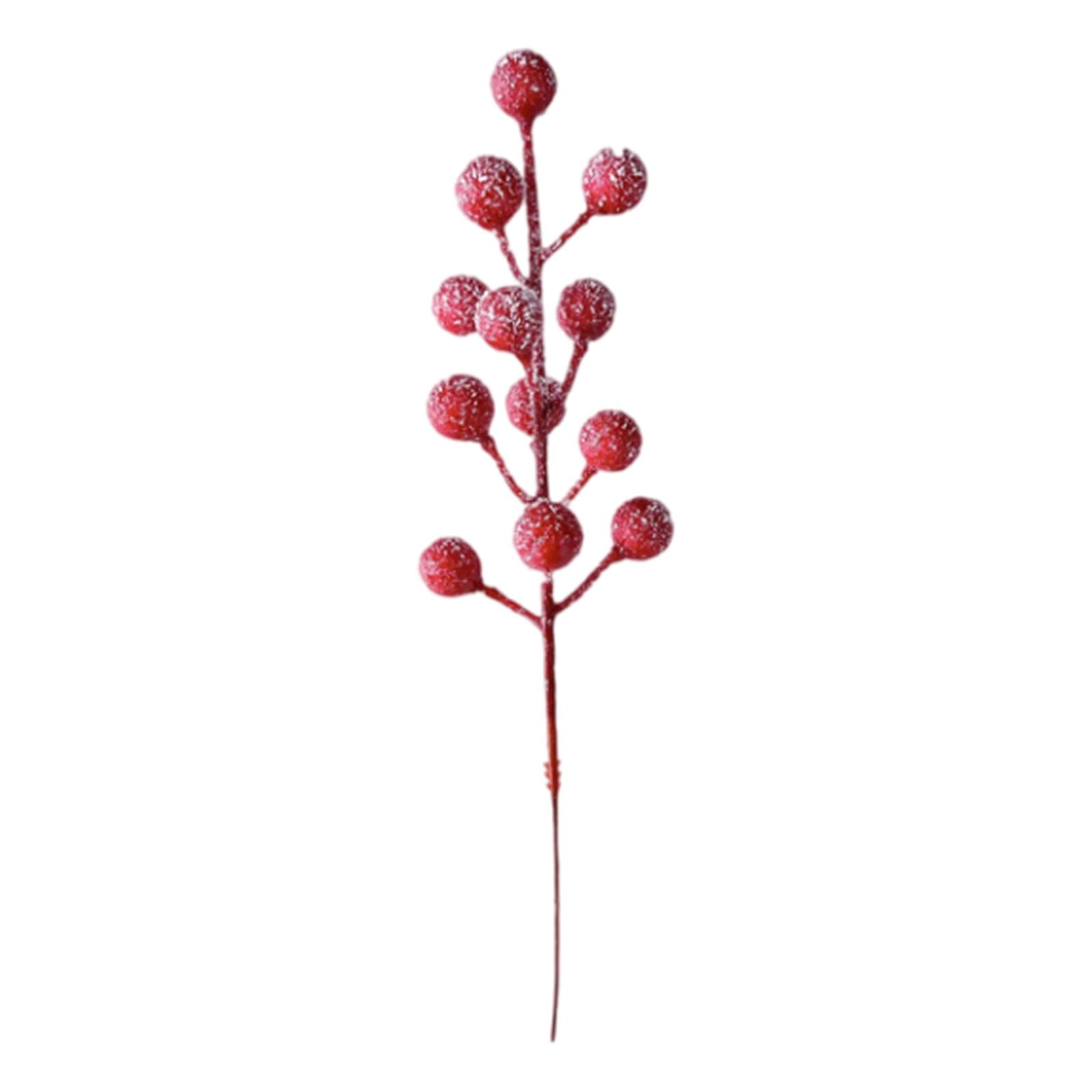 HEXBOOYOO 2026 Artificial Flowers Outdoor Frosted Red Berry Artificial ...