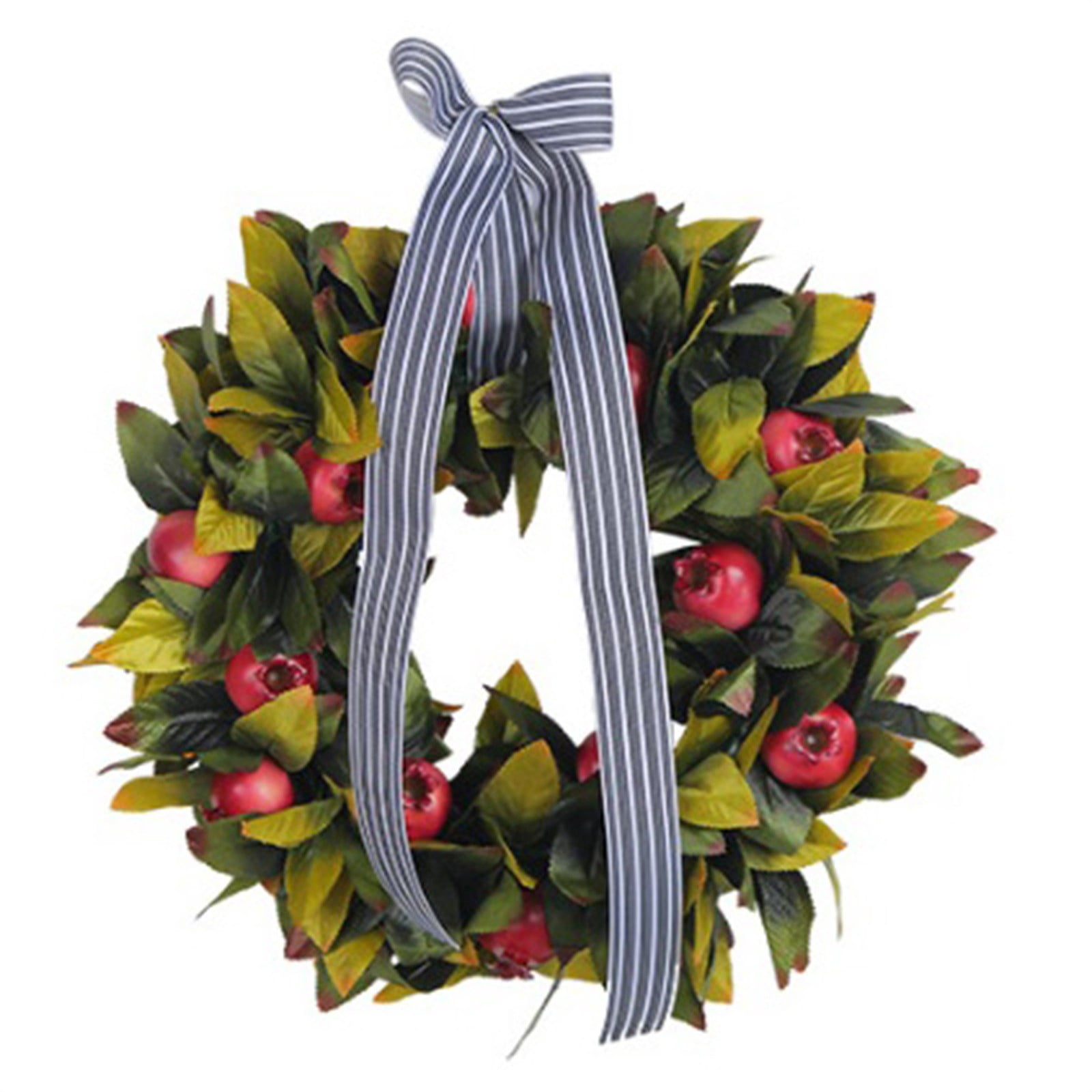 HEXBOOYOO Fall Wreaths Wreath Fall Leaves Wreath Pomegranate ...