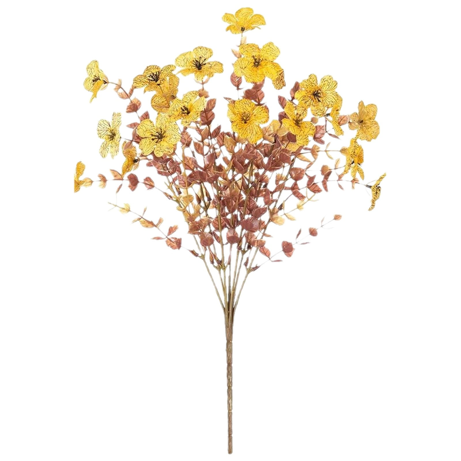 HEXBOOYOO Faux Flowers Artificial Fall Plants Flowers for Outdoor ...