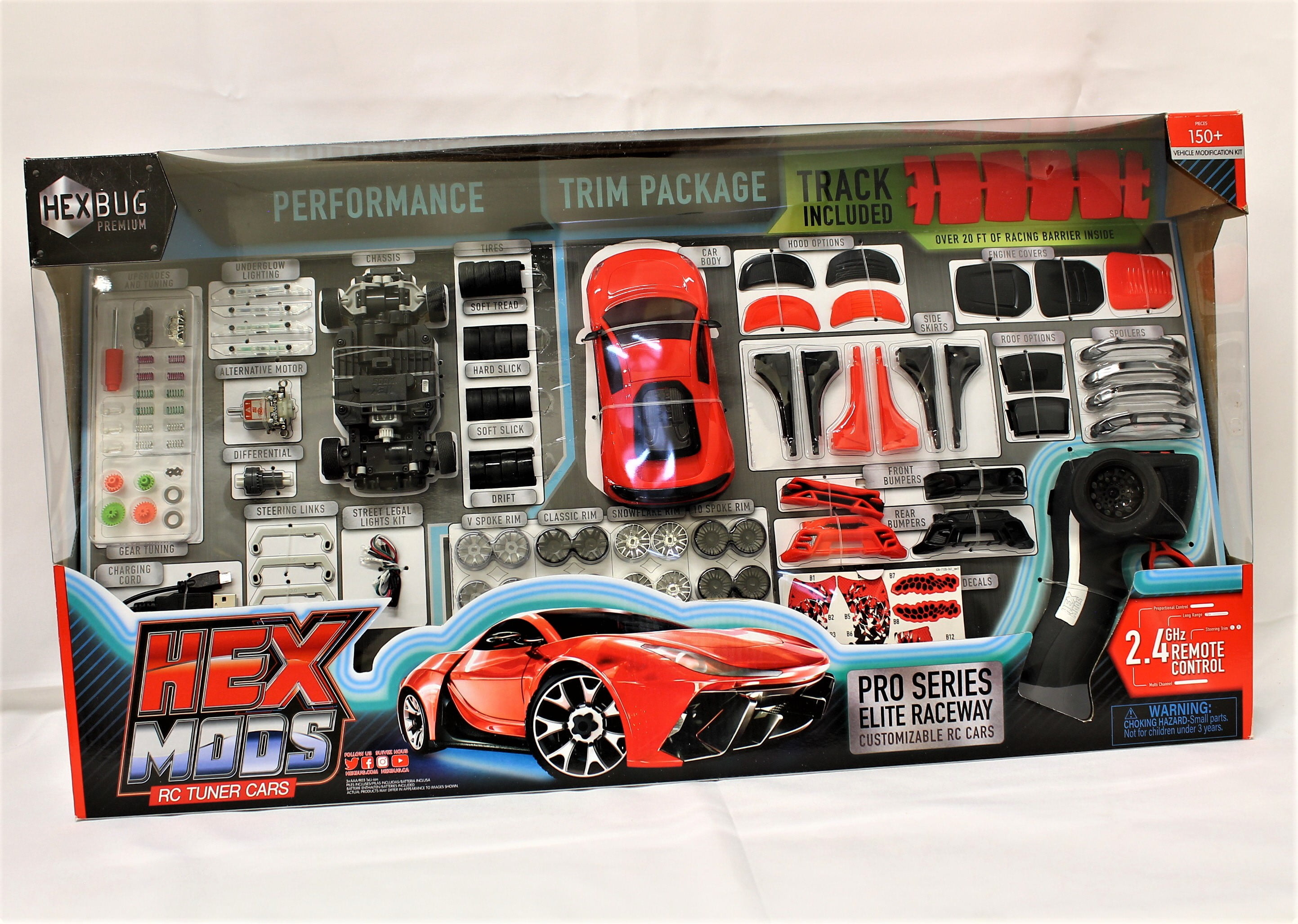 HEXBUG HEXMODS Pro Series Elite Raceway, Buildable RC Car, Rechargeable ...