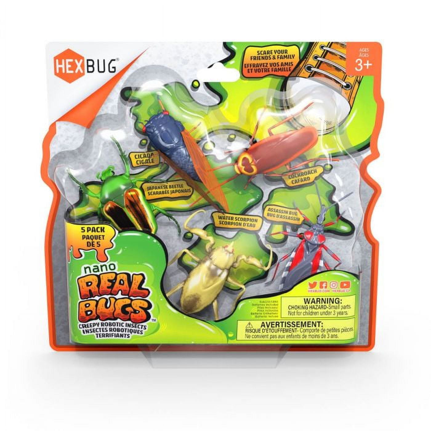 HEXBUG Real Bugs Nanos 5 Pack, Fake Insect Toy Figures, Vibration ...