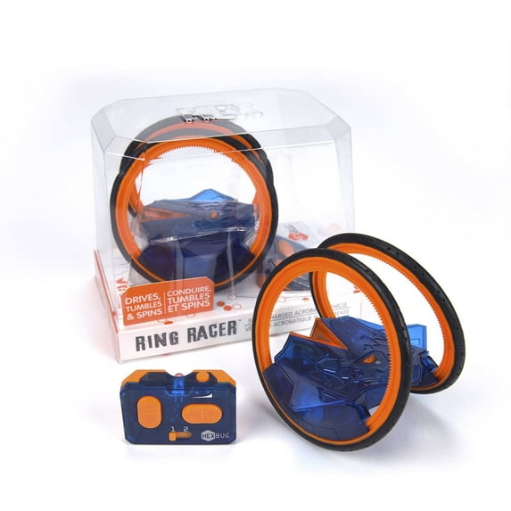 HEXBUG Ring Racer, Self-Stabilizing RC Robot Toy, Dual Spinning Rings ...