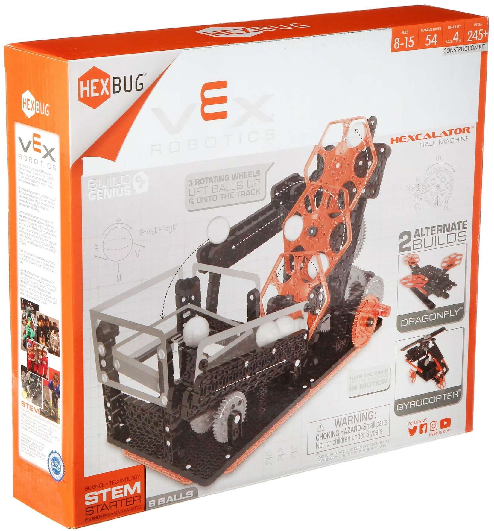 HEXBUG VEX Robotics Hexcalator Ball Machine,Black, Orange - Walmart.com