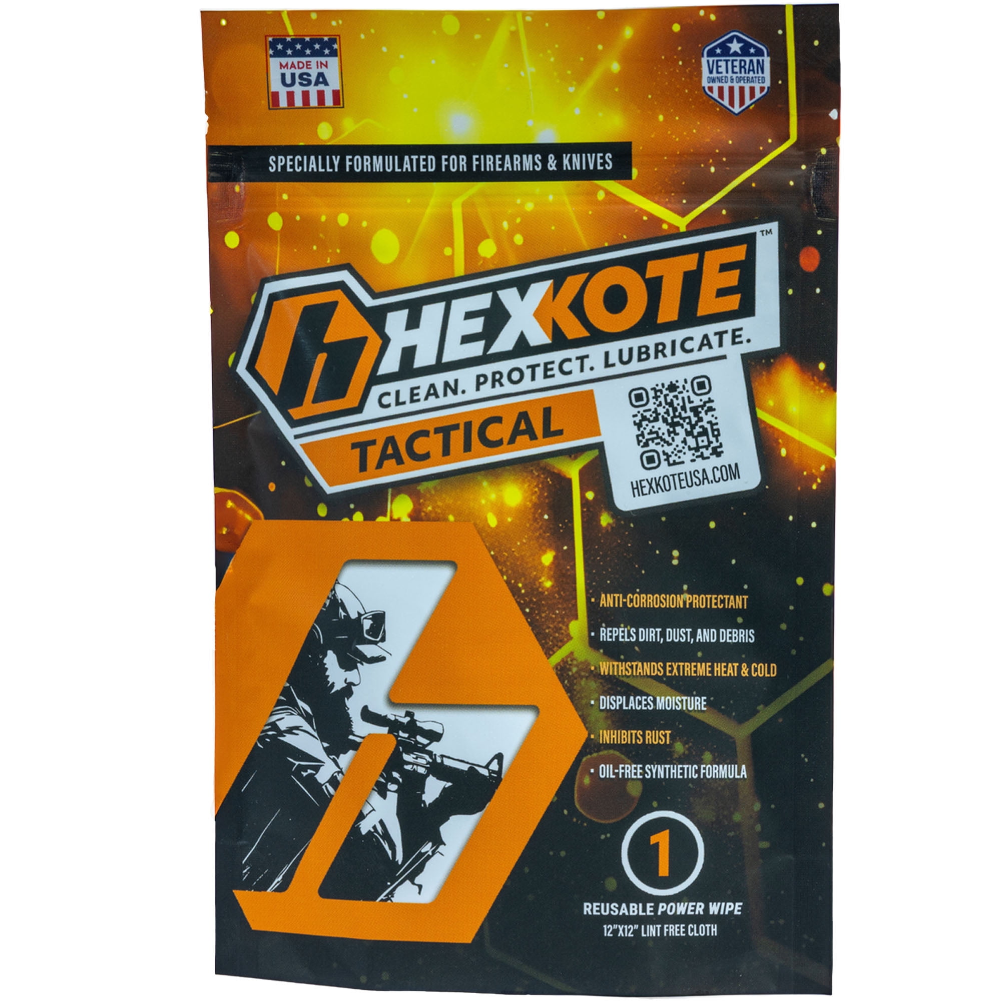 HEXKOTE Dry Lube Gun Knife Cleaner Lubricant CLP Cloth Lint Free Wipe ...