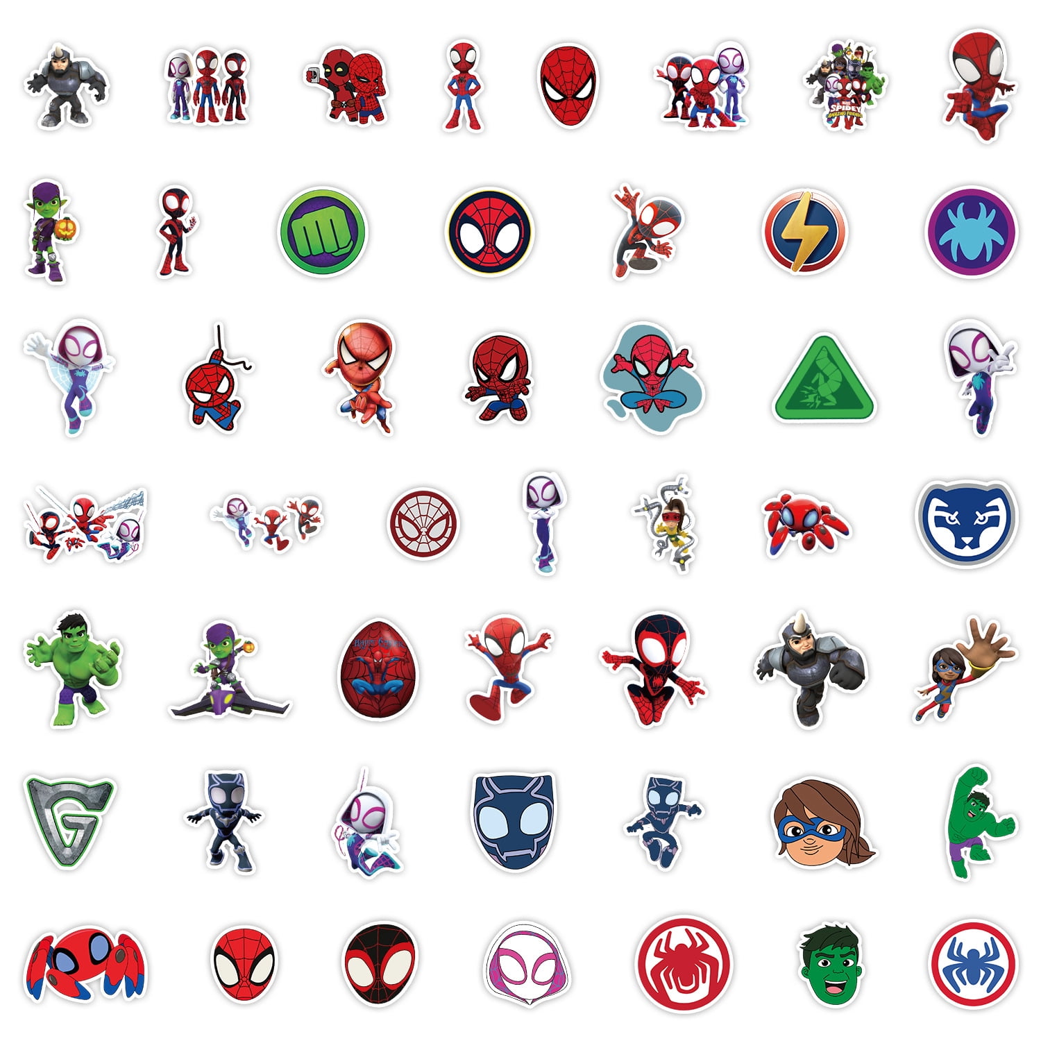 HEXNNHA 200 PCS Cute Cartoon The Avengers Stickers for Kids Teens ...