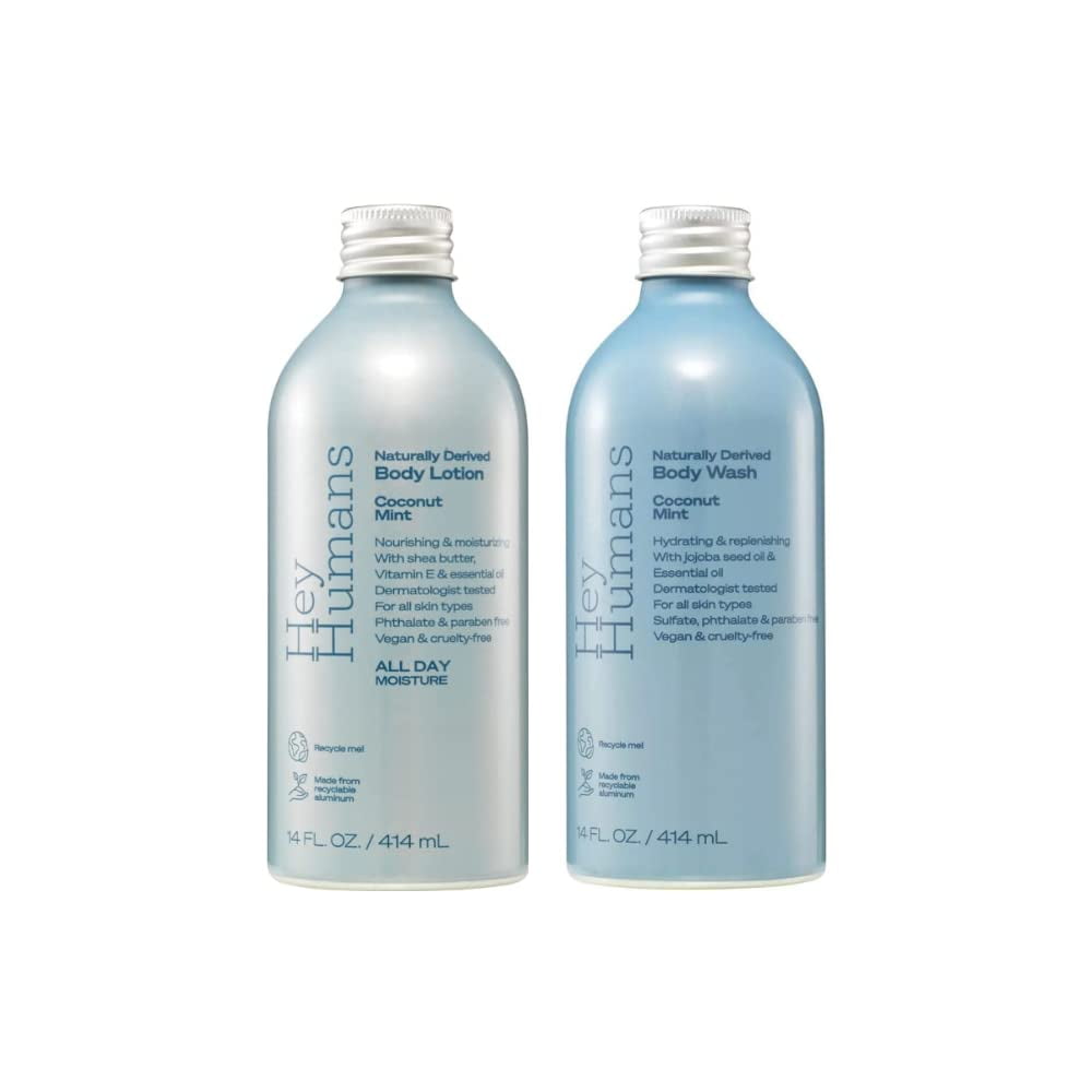 HEY HUMANS Coconut Mint Dorm Room Essentials Set, Body Lotion, Body ...