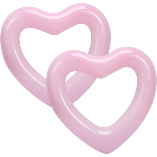 HEY! SPLASH Heart Pool Float, 【2 Pack】120 cm Heart Shaped Large Summer ...