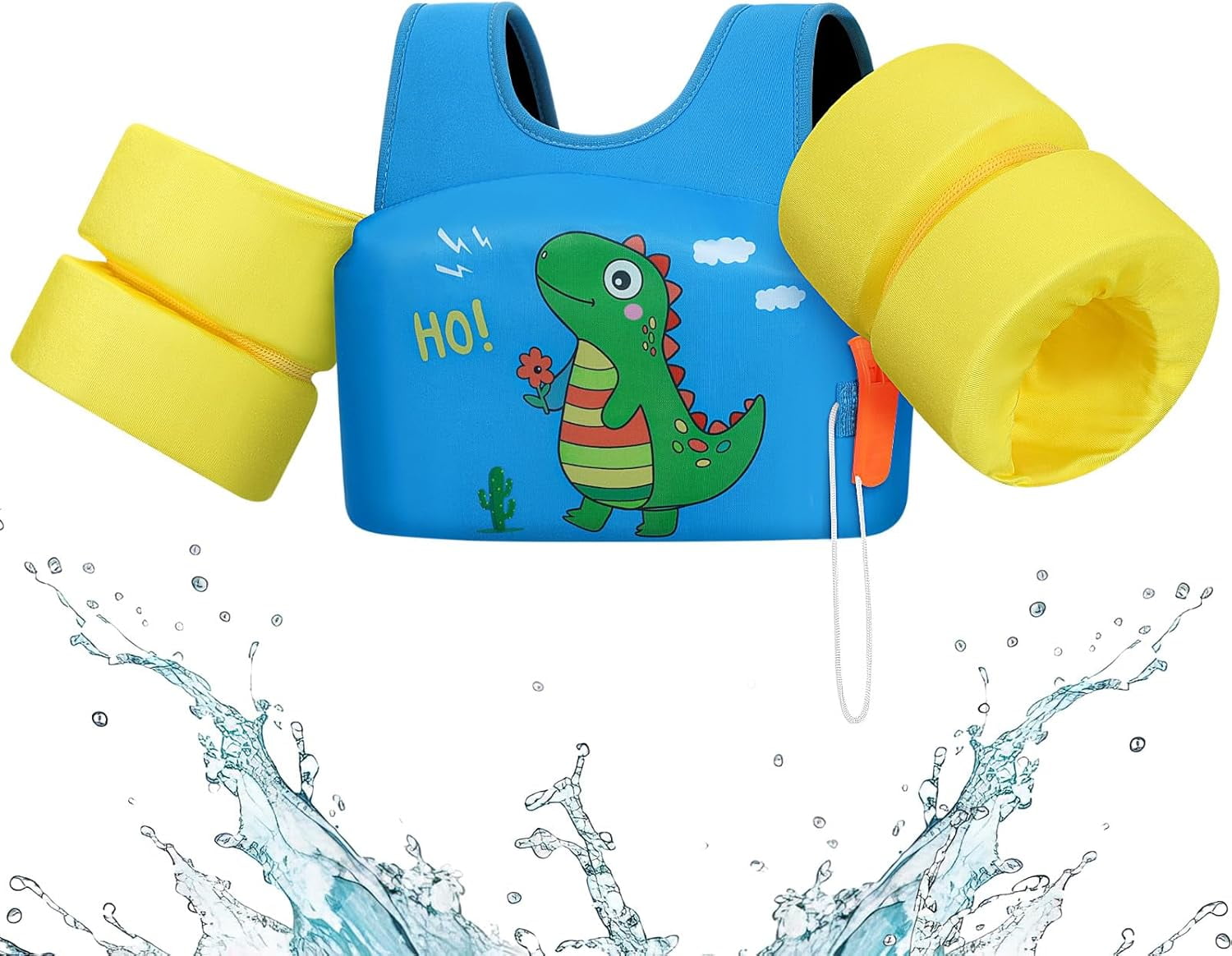 HEY! SPLASH Kids Swimming Vest,Floaties Fit 33-70 Lbs, Puddle Kids With ...