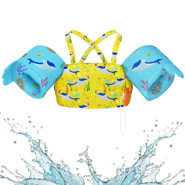 HEY! SPLASH Swim Vest Kids Floaties,Kids Swim Vest with Adjustable ...