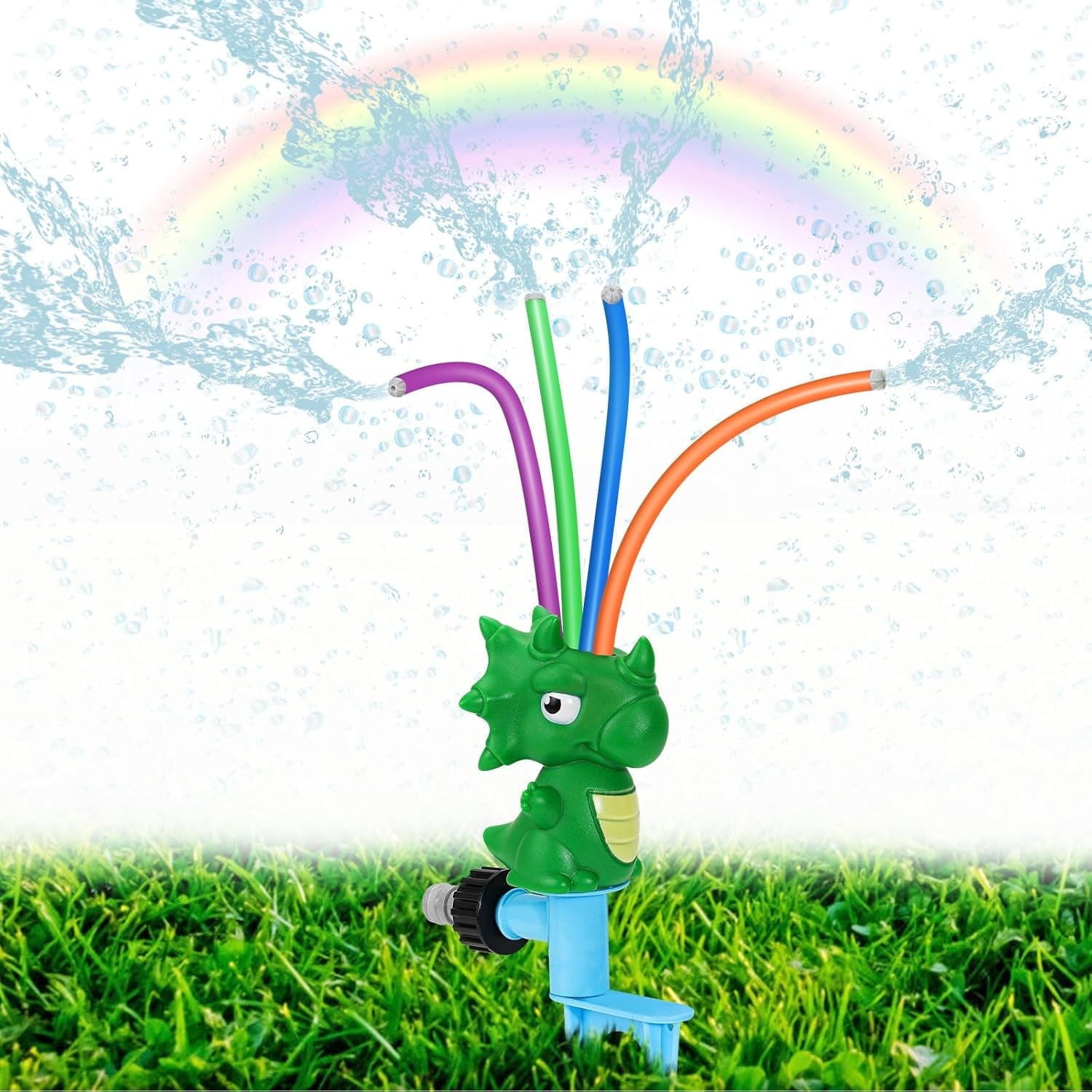HEY! SPLASH Water Sprinkler Toy, Spinning Dinosaur Kids Sprinkler Toy ...