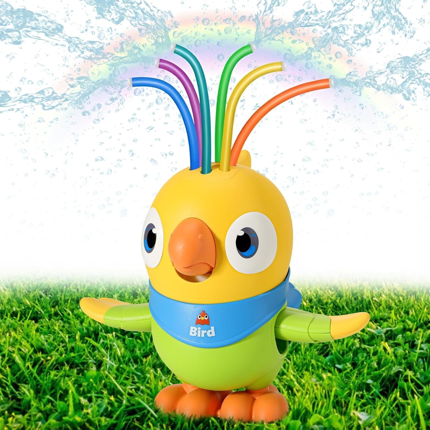 HEY! SPLASH Water Sprinkler Toy, Spinning Parrot Kids Sprinkler Toy ...