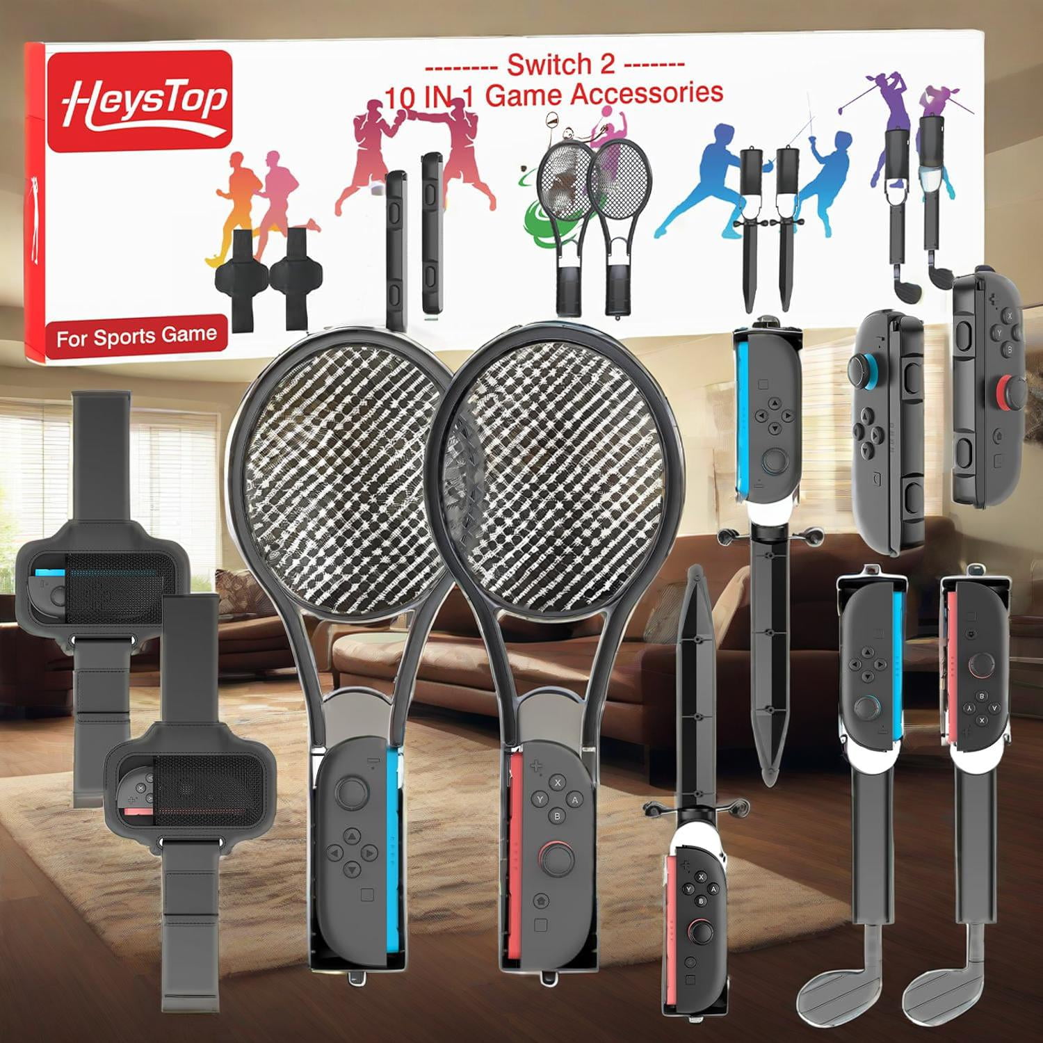 HEYSTOP 10 IN 1 Game Accessories for Switch 2 Sports Game - Ultimate ...