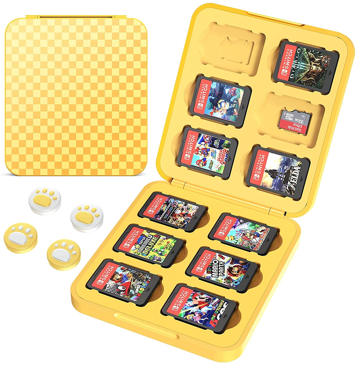 HEYSTOP 24 in 1 Storage Game Cards Case For Nintendo Switch OLED Protective Cards Case For ...