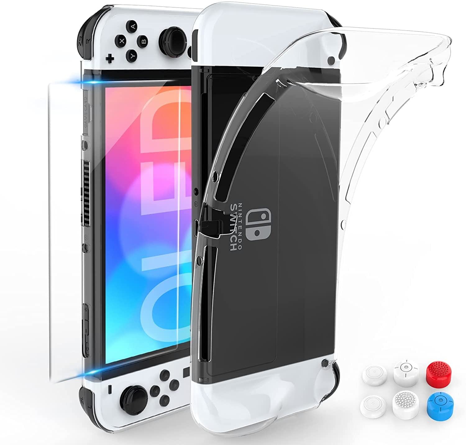 HEYSTOP Case for Switch OLED,Soft TPU Case for OLED Model JoyCon and ...