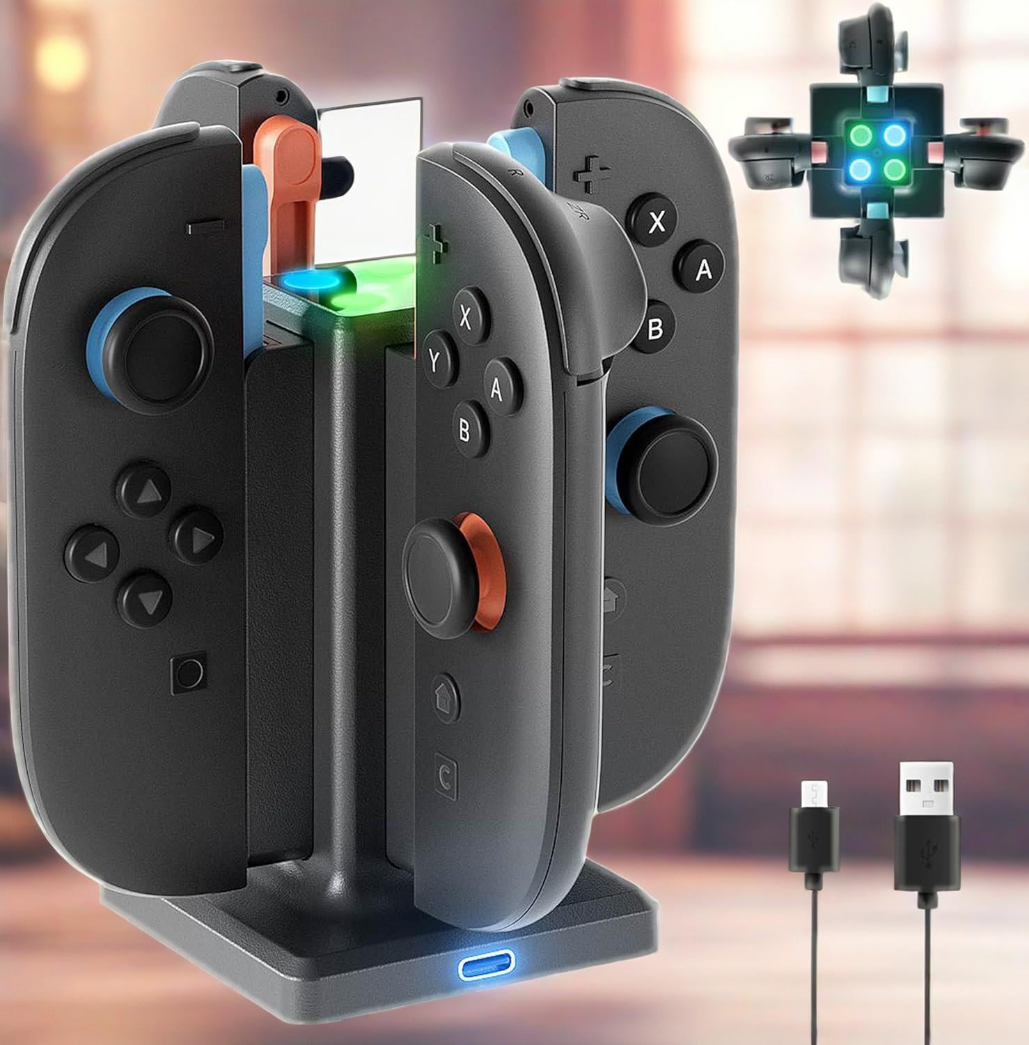 HEYSTOP Charging Dock Compatible with Nintendo Switch 2 Joy-Con, 4-Port ...