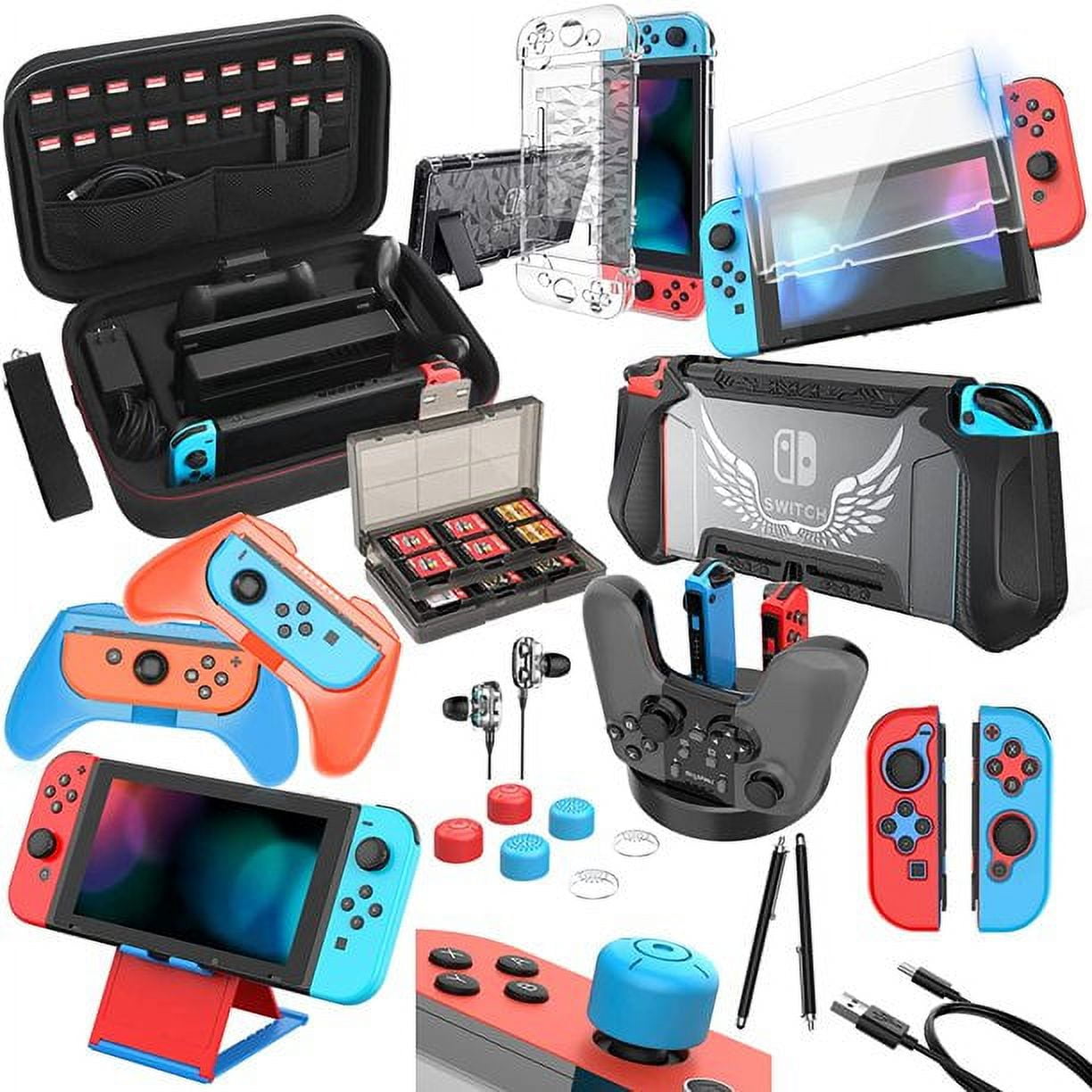 HEYSTOP Switch Accessories Bundle 28 in 1 for Nintendo Switch, Gift Kit ...